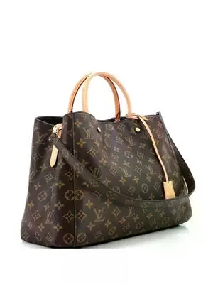 LOUIS VUITTON Montaigne Monogram Canvas Gm Tote Bag - Brown