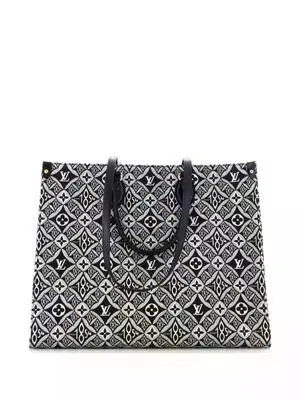 LOUIS VUITTON Onthego Limited Edition Monogram Jacquard Gm Tote Bag - Black