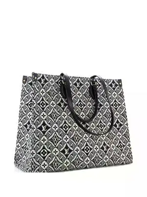 LOUIS VUITTON Onthego Limited Edition Monogram Jacquard Gm Tote Bag - Black