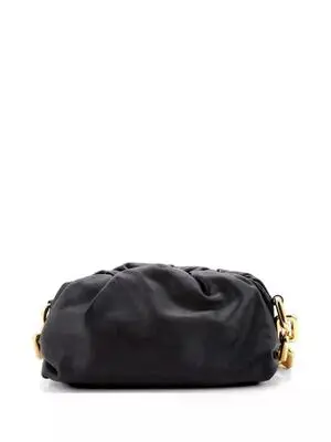 Bottega Veneta The Chain Pouch Leather Shoulder Bag - Black