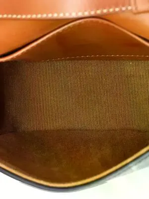 Celine Claude Triomphe Coated Canvas Mini Shoulder Bag - Brown