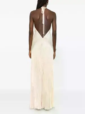 RAME Plissé Halterneck Maxi Dress
