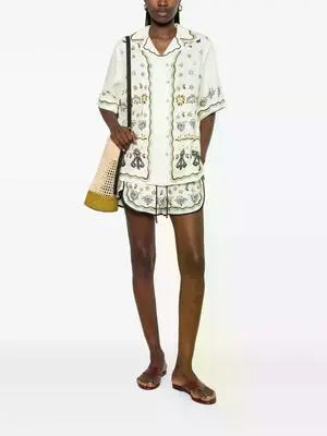 ALEMAIS Graphic Print Drawstring Shorts