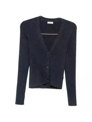 Brunello Cucinelli Ribbed-knit Sequin-embellished Cardigan