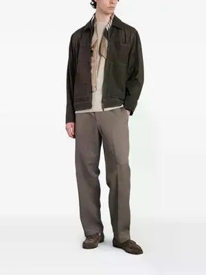 SALVATORE SANTORO Suede Zip-up Jacket - Brown
