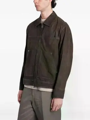 SALVATORE SANTORO Suede Zip-up Jacket - Brown