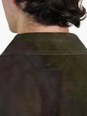 SALVATORE SANTORO Suede Zip-up Jacket - Brown