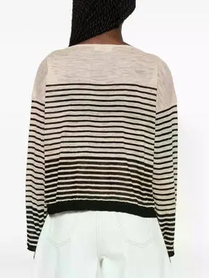 ROBERTO COLLINA Striped Fine-knit Sweater