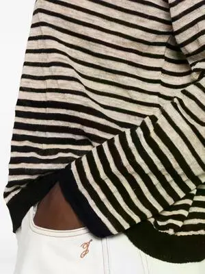 ROBERTO COLLINA Striped Fine-knit Sweater