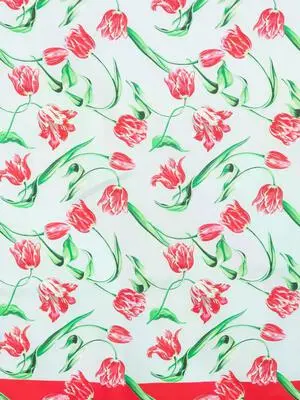 Kenzo Tulip-print Silk Scarf