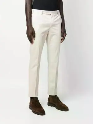 PT TORINO Tailored Cotton Trousers - Neutrals