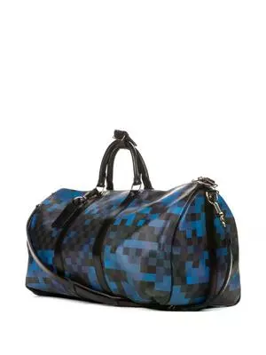 LOUIS VUITTON 50 Keepall Bandoulière Pixel Luggage Bag - Blue