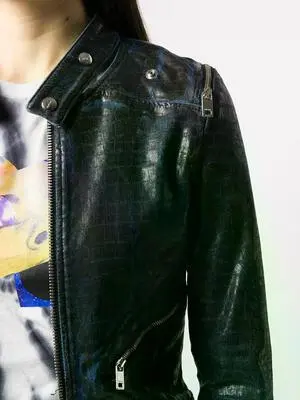 DIESEL® Croc Effect Biker Jacket