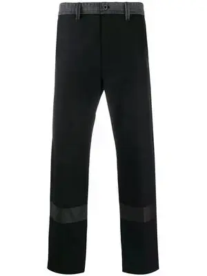 DIESEL® Straight-leg Chinos With Denim Waistband - Black