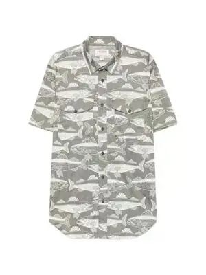Filson Twin Lakes Fish-pattern Short-sleeve Shirt