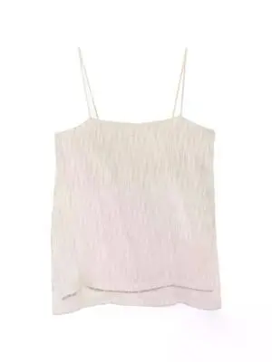 RAME Spaghetti Strap Top With Frayed Detailing
