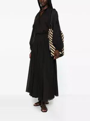 PHILIA LOFT Cotton Cut-out Blouse With Puff Sleeves