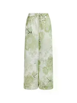 Aje Floral Print Wide Leg Trousers - White