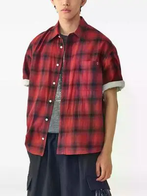 STUDIO TOMBOY Check-pattern Short-sleeve Shirt