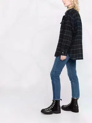 DIESEL® Checked Cotton Shirt With Contrasting Collar
