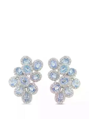LB EXCLUSIVE Sapphire And Diamond Earrings - Silver