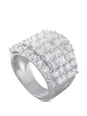 LB EXCLUSIVE Platinum Diamond Statement Ring