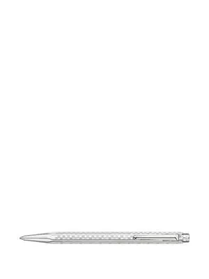 CARAN D'ACHE Check-patterned Ballpoint Pen - Silver