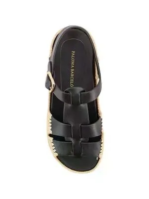 PALOMA BARCELO Woven Platform Caged Sandals