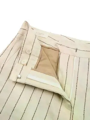 Incotex Pinstripe Belted Trousers