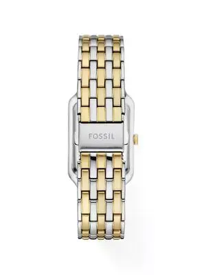 Fossil Raquel Two-tone Watch With Crystal Embellished Bezel - White