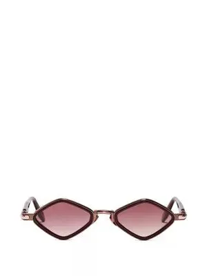 JOHN DALIA Geometric Frame Sunglasses - Red
