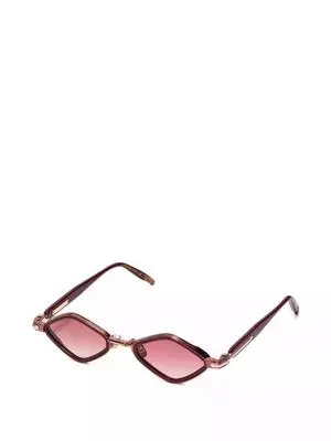 JOHN DALIA Geometric Frame Sunglasses - Red