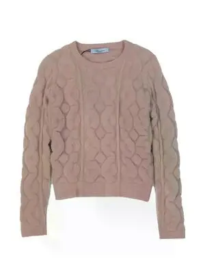 Blumarine Cable-knit Crew Neck Sweater