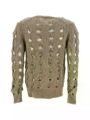 Comme Des Garçons Distressed Long Sleeve Cardigan
