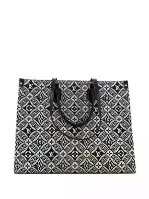 LOUIS VUITTON Onthego Limited Edition Monogram Jacquard Gm Tote Bag - Black