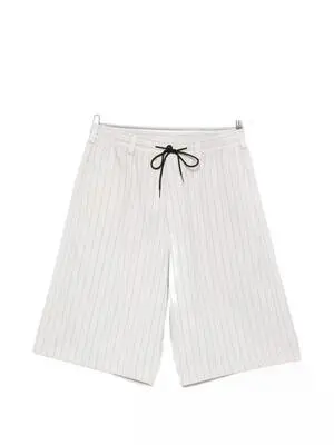 Y3 Pinstriped Drawstring Shorts - Neutrals