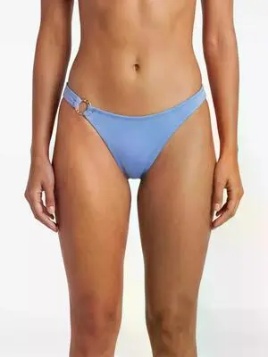 FLEUR DU MAL Seduce Ring-detail Bikini Bottoms - Blue