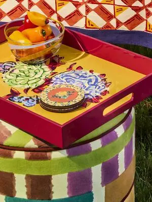 LISA CORTI Flower-print Queen Tray