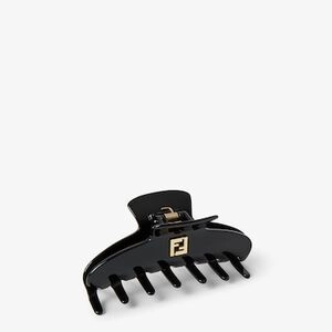 Fendi Ff Logo Hair Clip - Black