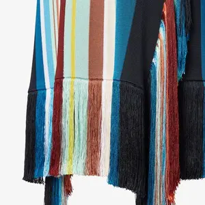Fendi Sleeveless Striped Intarsia Dress - Multicolour