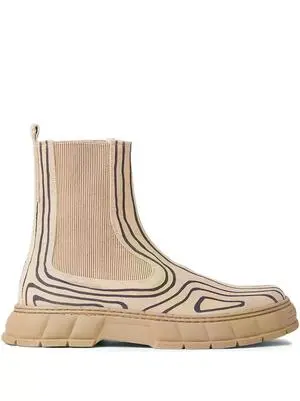 VIRON Graphic Print Round Toe Boots