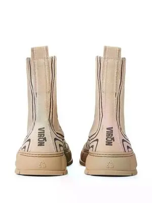 VIRON Graphic Print Round Toe Boots