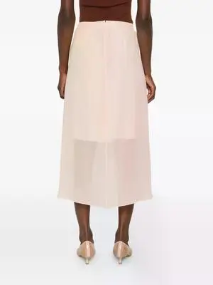 MUGLER Sheer-panelled Midi Skirt