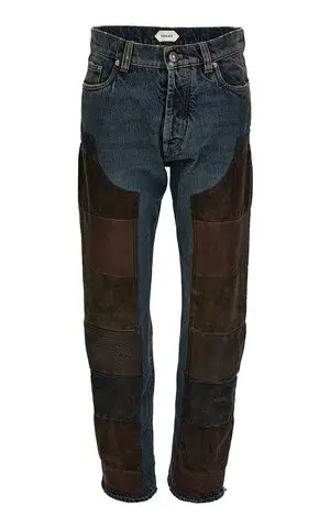 Versace Patchwork Straight-leg Jeans