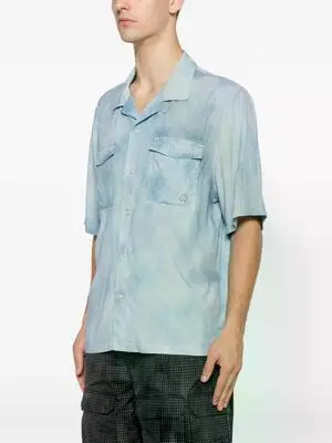 Moose Knuckles Denim-print Short-sleeve Shirt