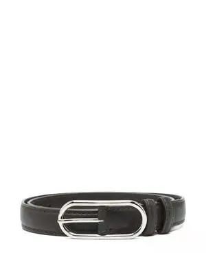 BECKSÖNDERGAARD Grained Leather Belt With Silver-tone Hardware - Brown