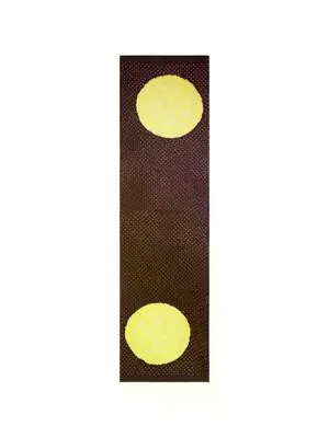 Tory Burch Ruched Silk Oblong Scarf - Brown