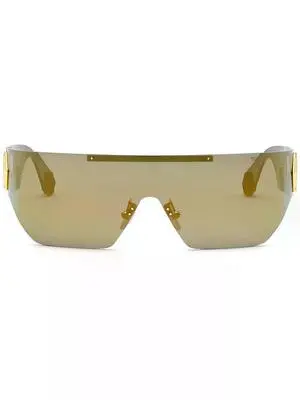 Philipp Plein Hexagon Shield Sunglasses - Gold