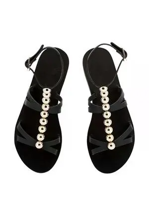 ANCIENT GREEK SANDALS Akrivi Stud-embellished Sandals - Black