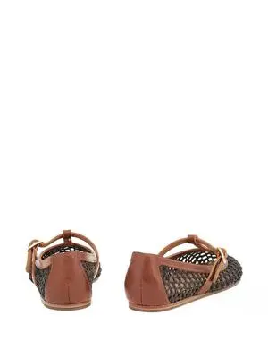 ANCIENT GREEK SANDALS Aerati Buckled Ballet Flats - Brown